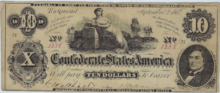 CONFEDERATE STATES OF AMERICA FINANCIAL INSTRUMENTS